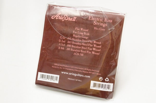 【new】Ariapro II / AGS-700 Bass Strings 45-100 -Flat Wound,Stainless, L ...