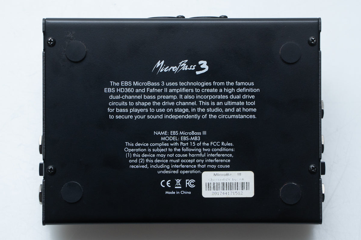 【used】EBS / MICRO BASS 3 Bass Preamp【GIB Yokohama】 – Bass Shop Geek IN Box